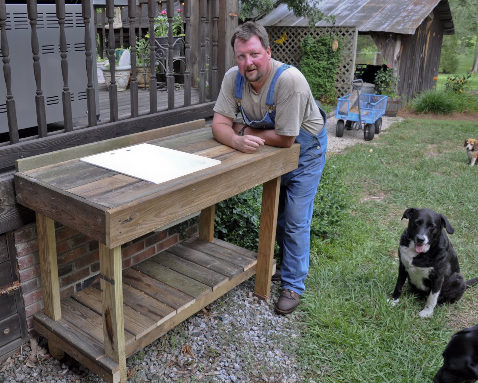 The Gardening Gallimaufry: New Potting Bench, Fried Okra Recipe