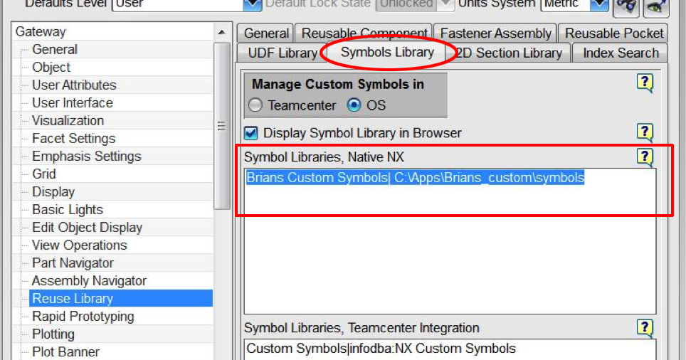 The Swoosh Scoop: NX How To: Set up the Reuse Library for Custom Symbols