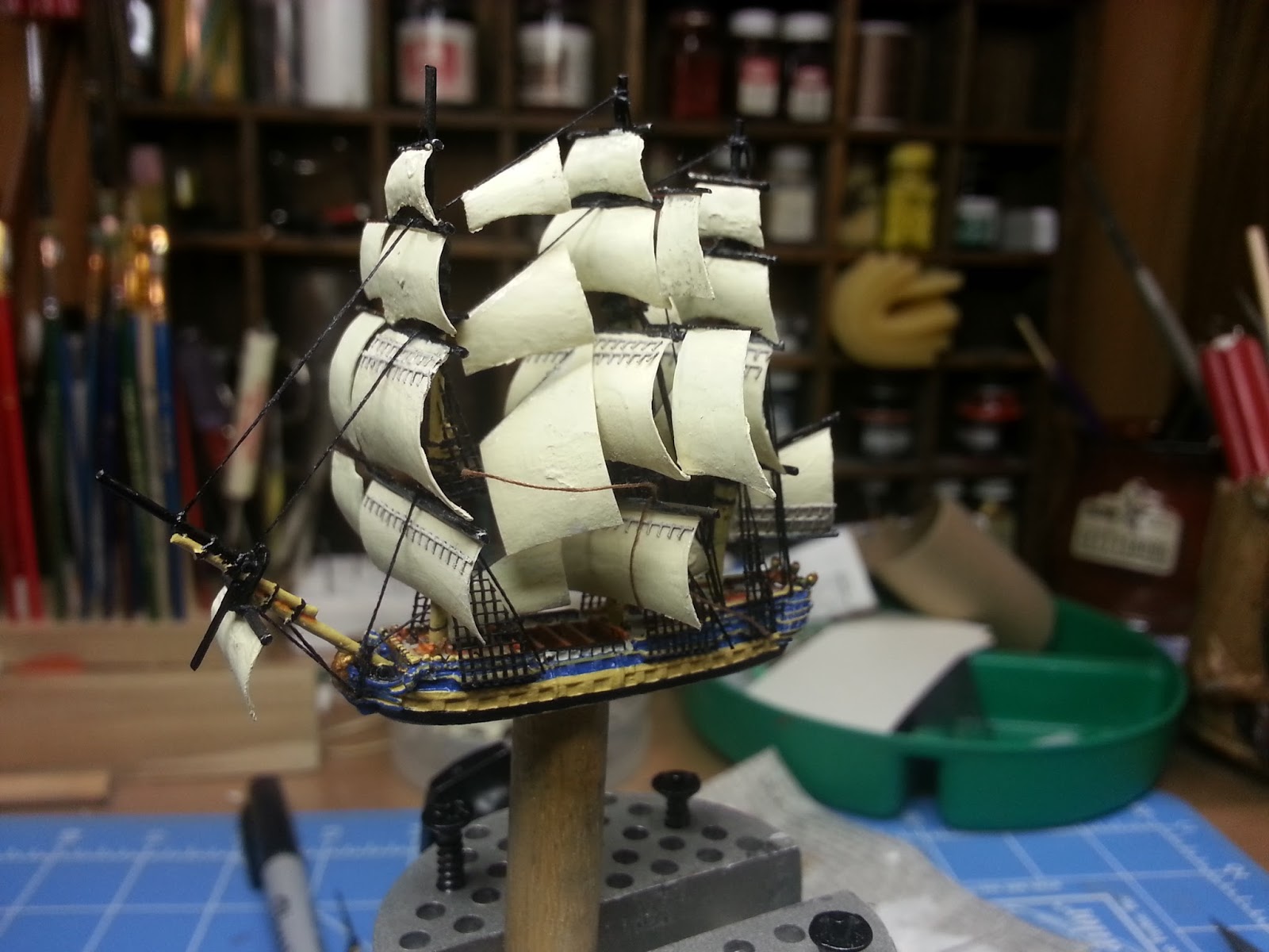 A Miniatures Hobby Room: Making Sails for Wargaming Ship Models