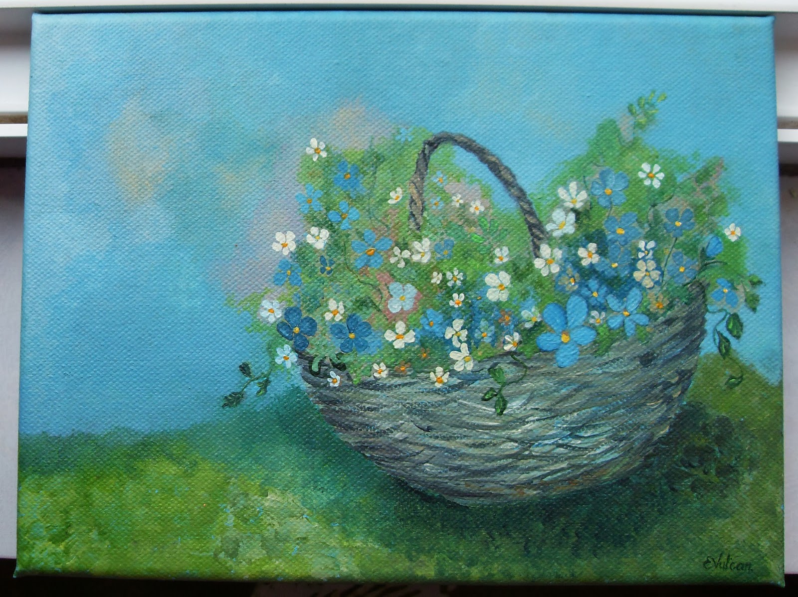 love the colours: picturi "cosulet cu flori"