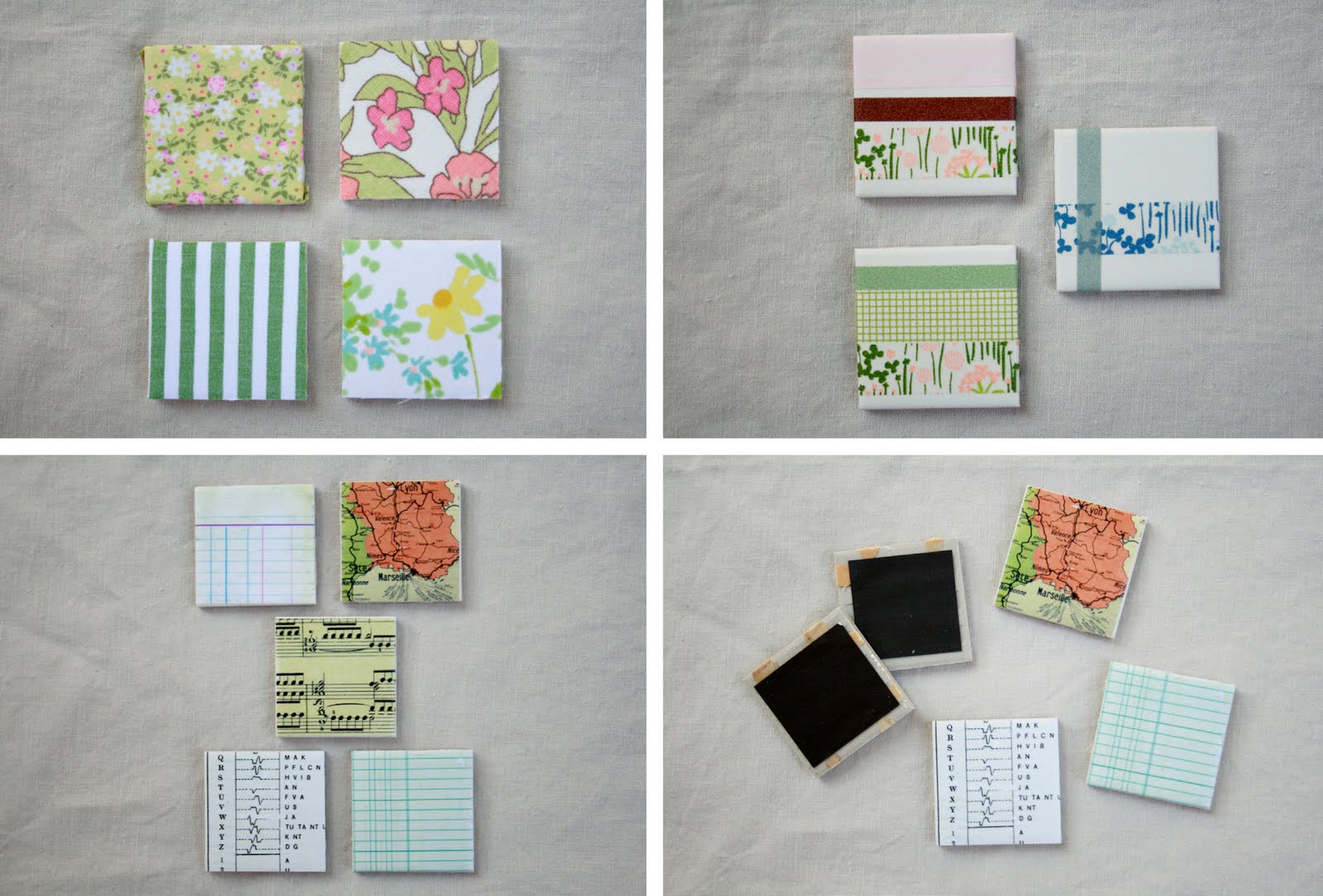 The Creative Place: DIY :: Tile Magnets