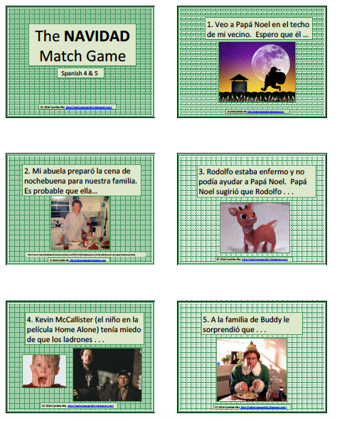 Teaching Spanish w/ Comprehensible Input: Spanish Game for Navidad