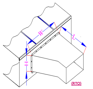 Rectangular duct Take Off ~ شركة مجاري الهواء الصناعية
