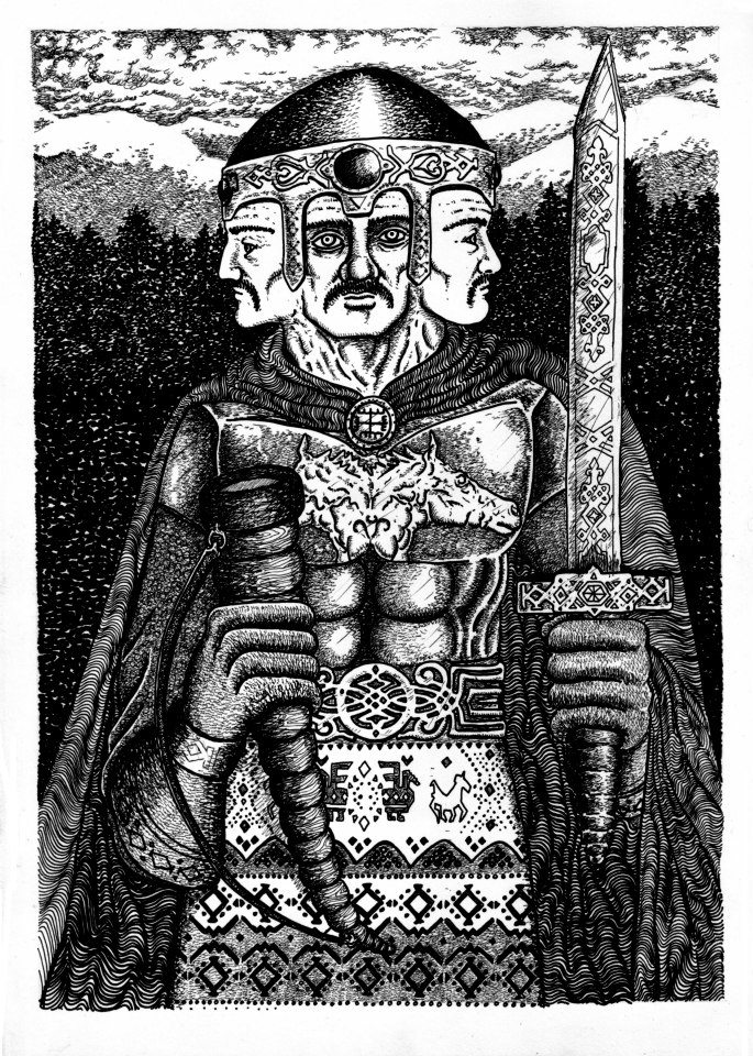 lamus dworski: Old-Slavic mythology: Świętowit / Svetovid