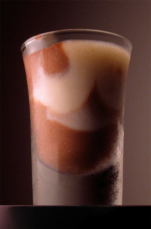 PP Poppy's cooking: Crème panachée with no eggs - chocolate & kirsch cream