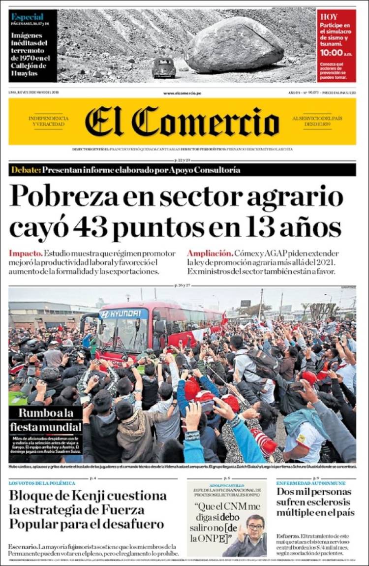 31ST MAY 2018 - NEWSPAPERS IN LATIN AMERICA | ONLY FOR ONLINE MEMBERS ...