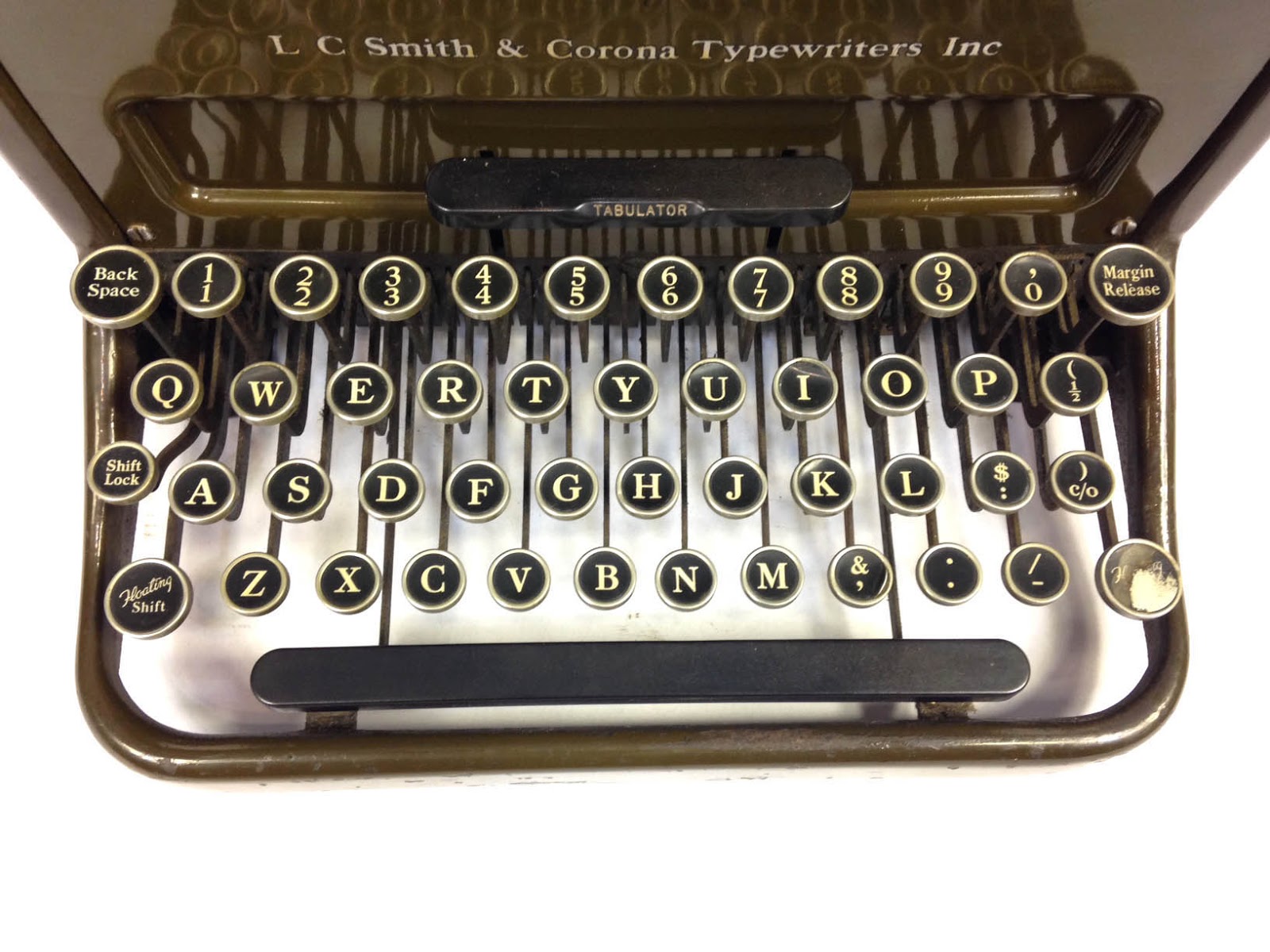 L.C. Smith typewriter for cutting address stencils/ /THE TYPEWRITER ...
