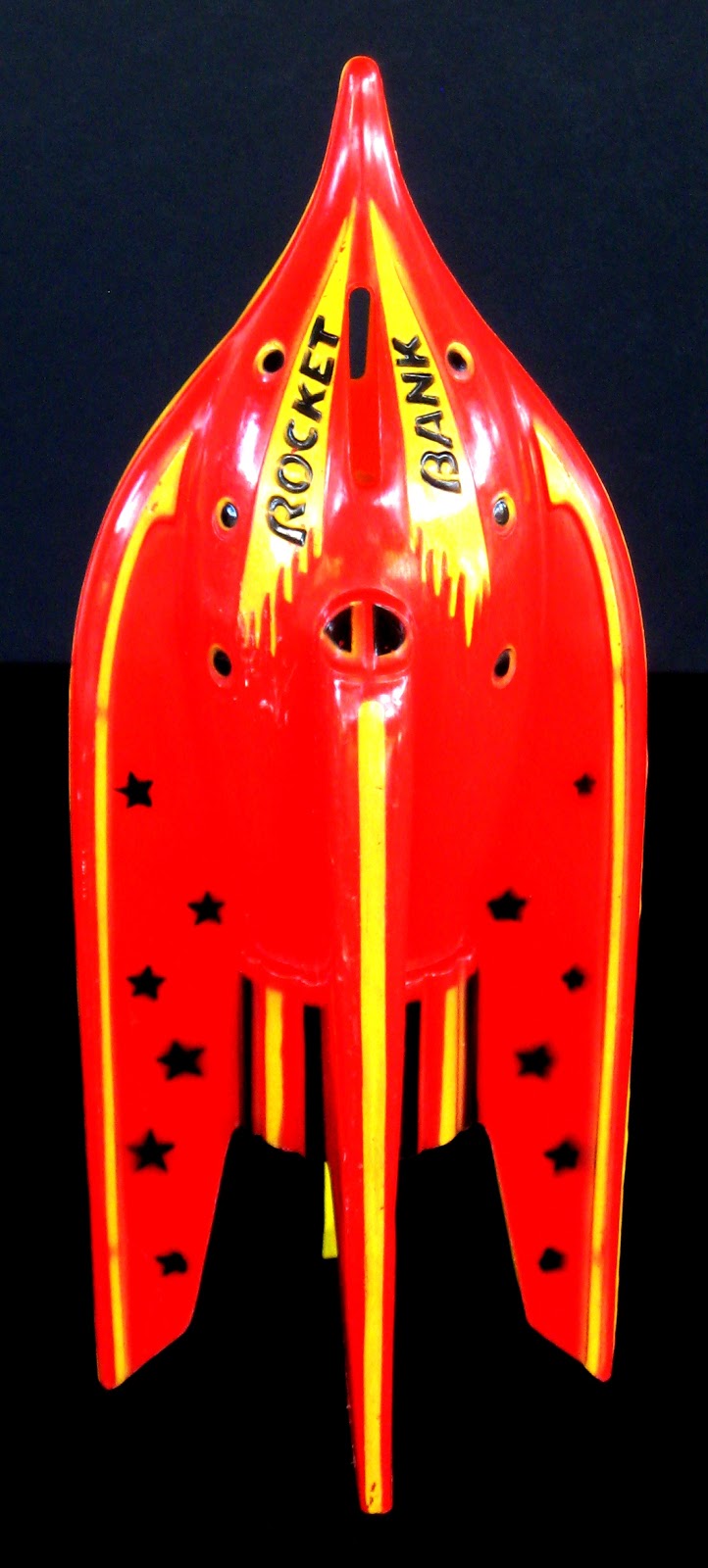 Toys and Stuff: Fosta Plastic Rocket Ship Coin Bank