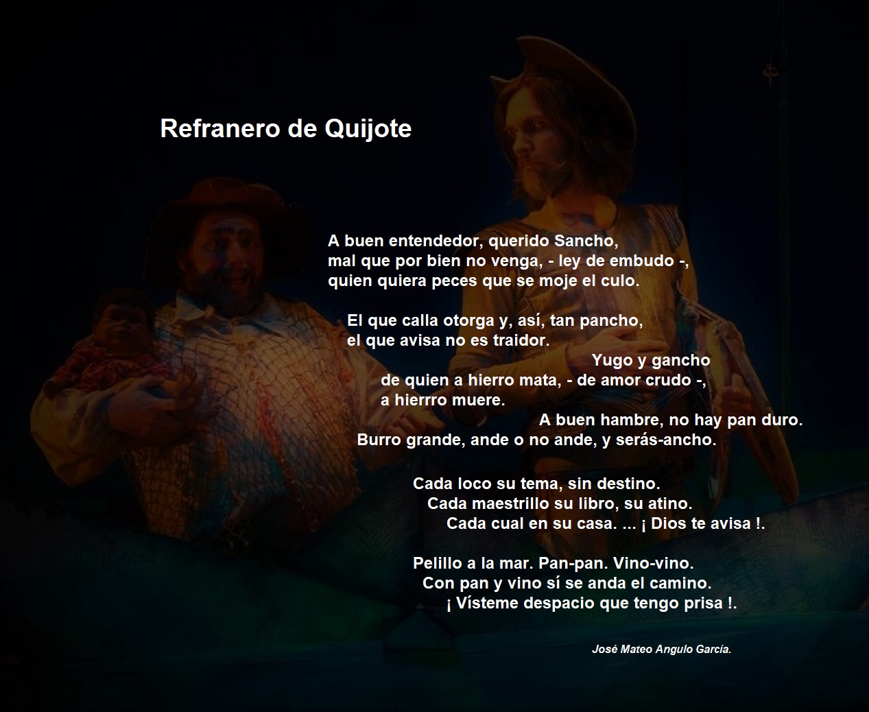 SONETOS LÚCIDOS: Soneto 155. Refranero de Quijote.