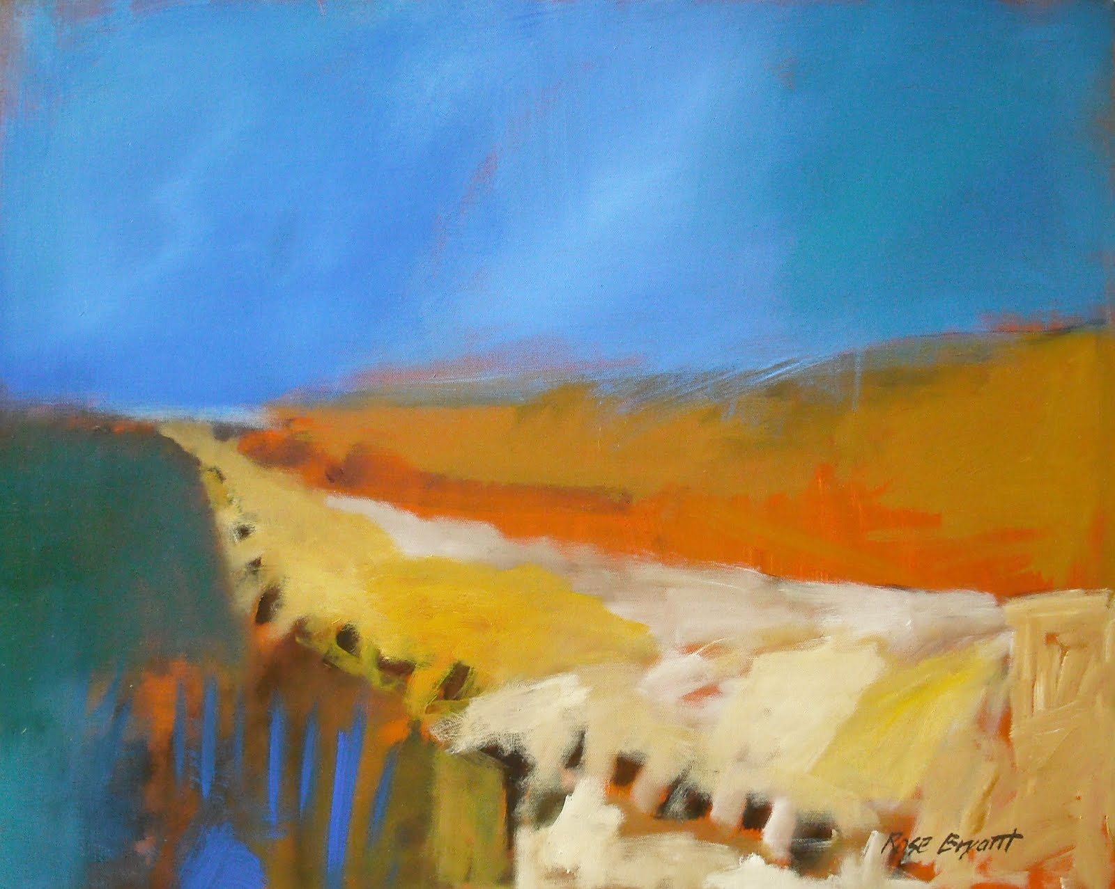 ROSE BRYANT Original Paintings: On the Beach abstract