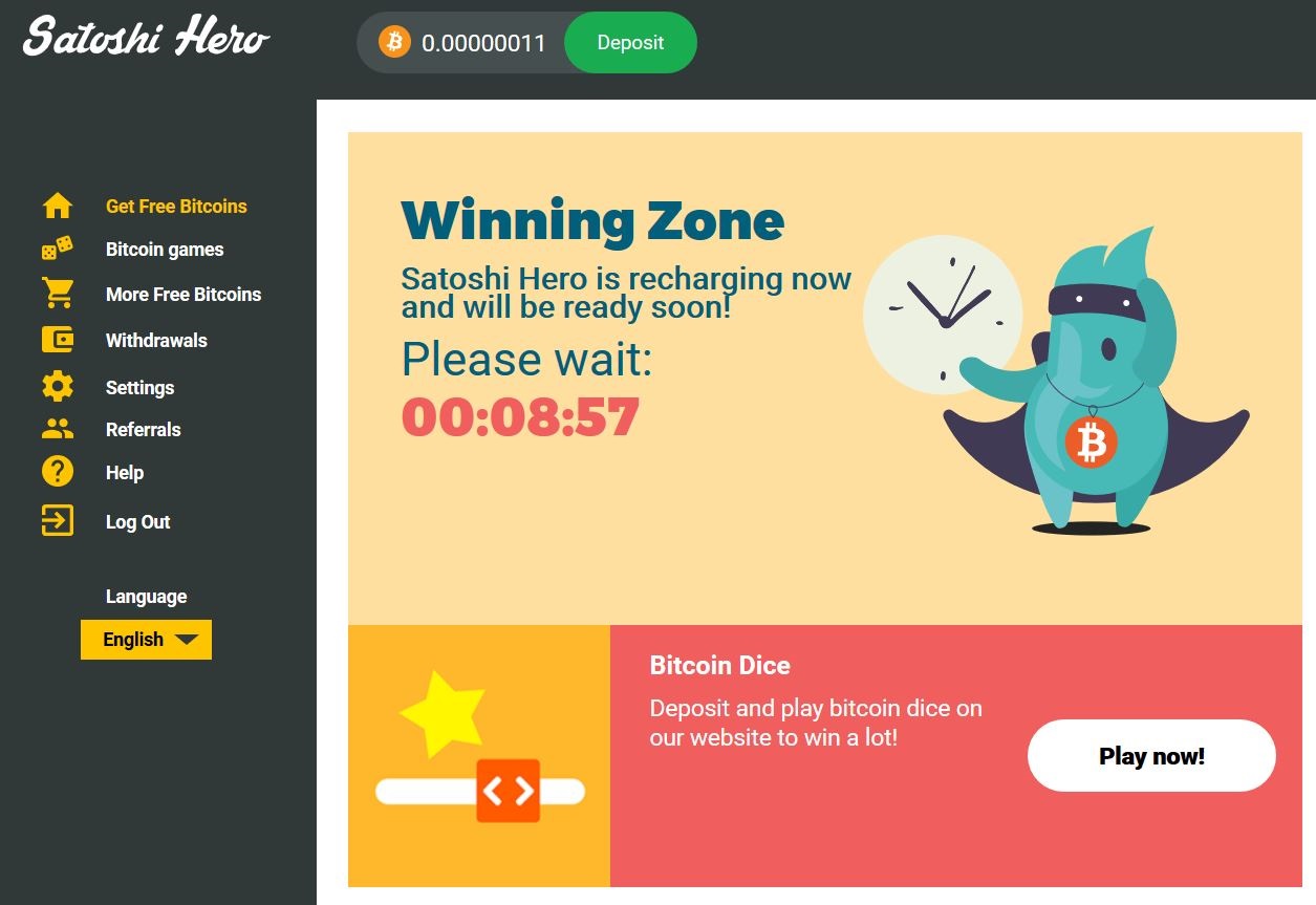 Satoshi Hero : un joli faucet simple et fiable mais qui manque de ...