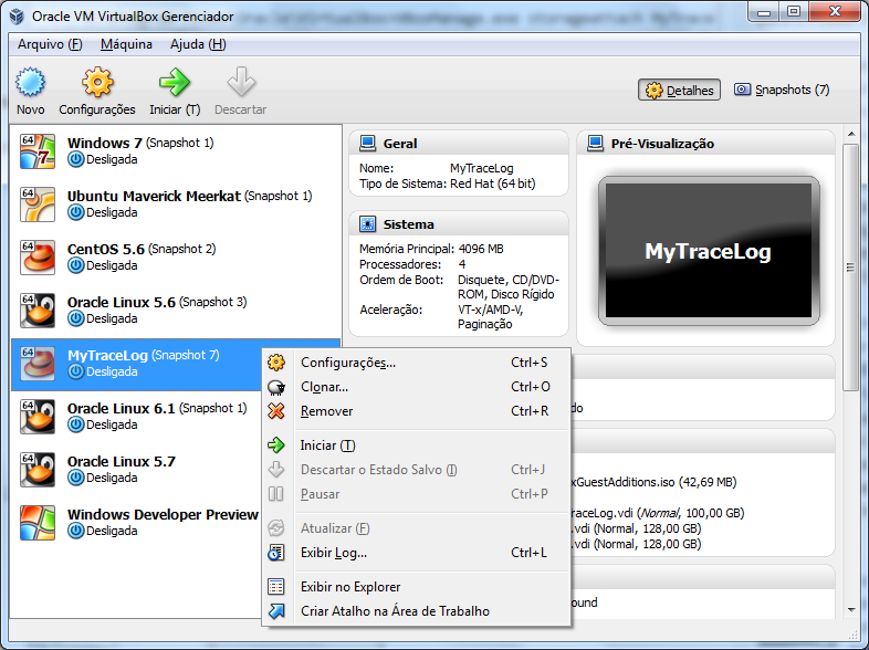Criando Novo Disco Rígido Virtual No Virtualbox 416 Mytracelog Registro De Um Dba