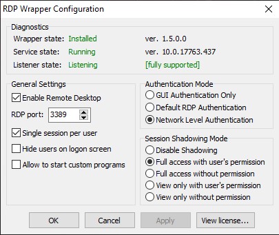 RDP Wrapper Confg Update