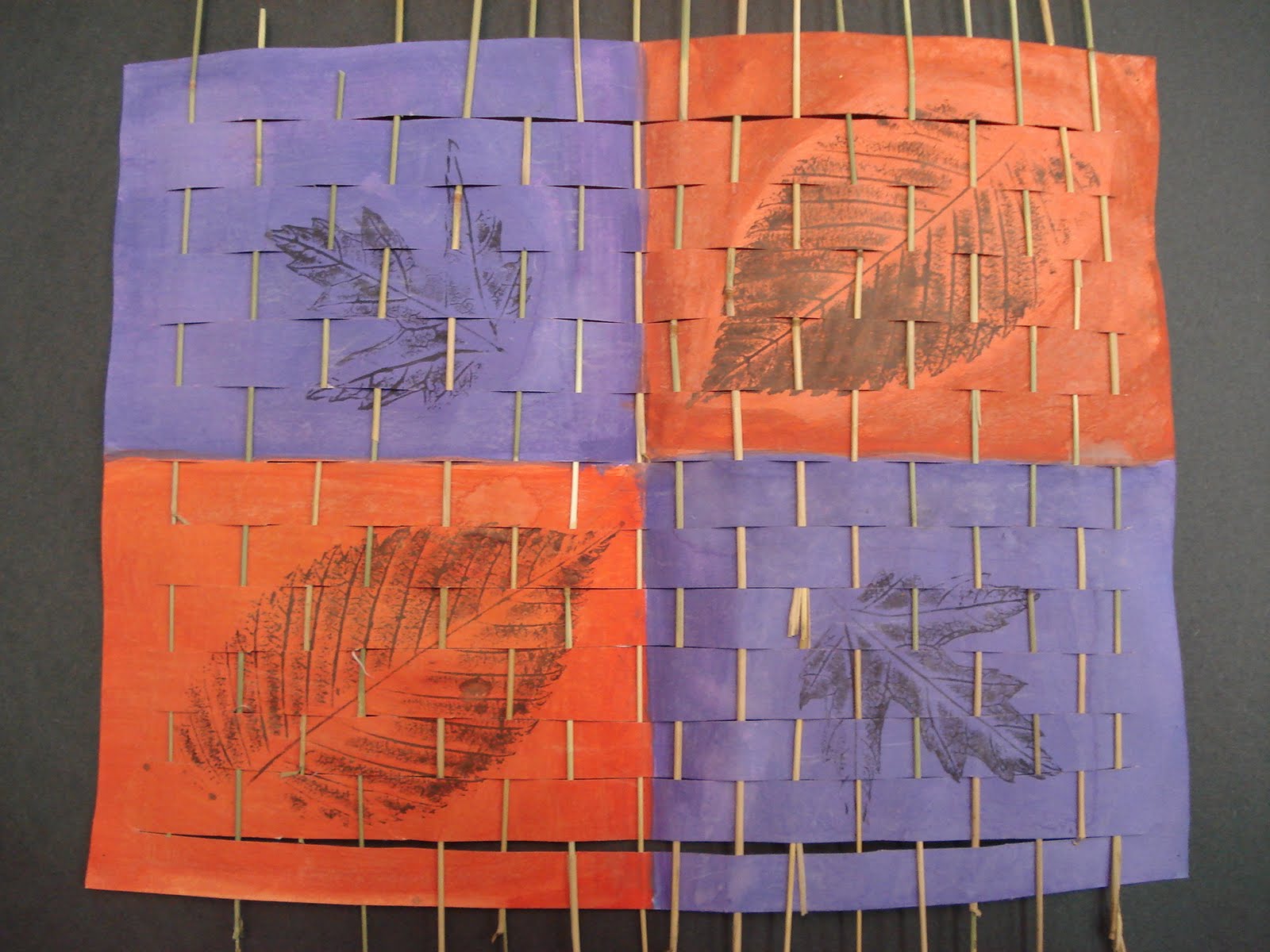 a faithful attempt: Leaf Print Weaving