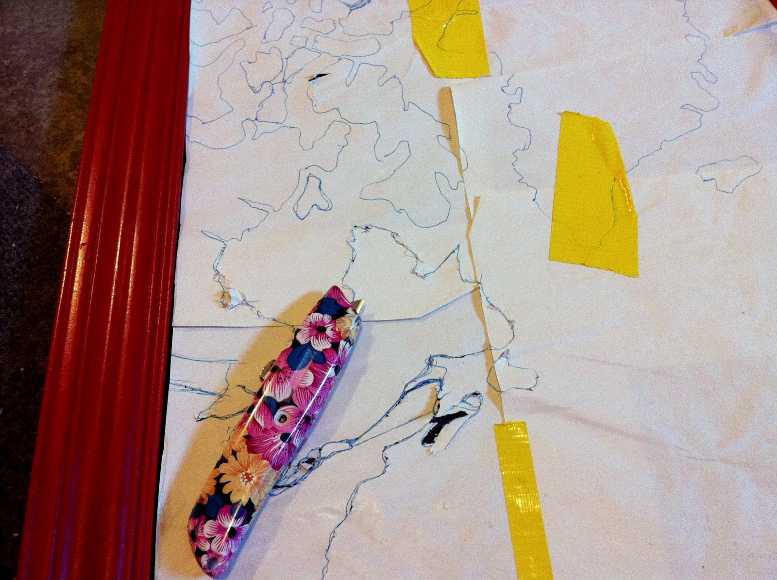 15. Lift the map off, and you should be able to see a faint groove from ...