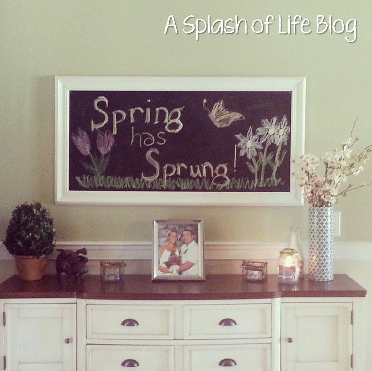 A Splash of Life: Spring Chalkboard Art