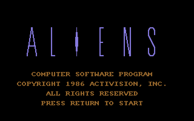 VGJUNK: ALIENS (COMMODORE 64)