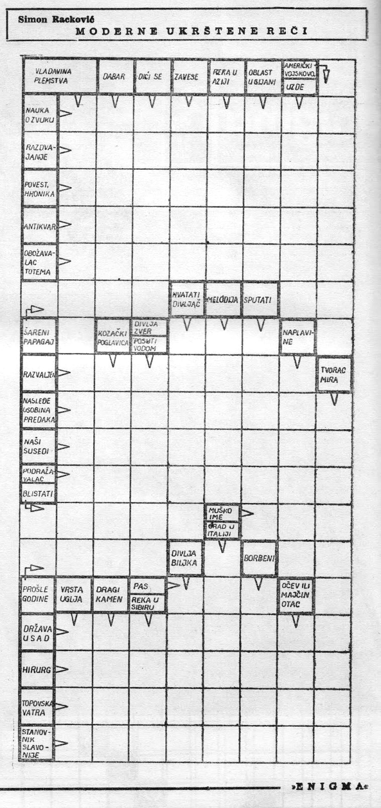 ENIGMAGIKA: Ukrštene reči za nervčike