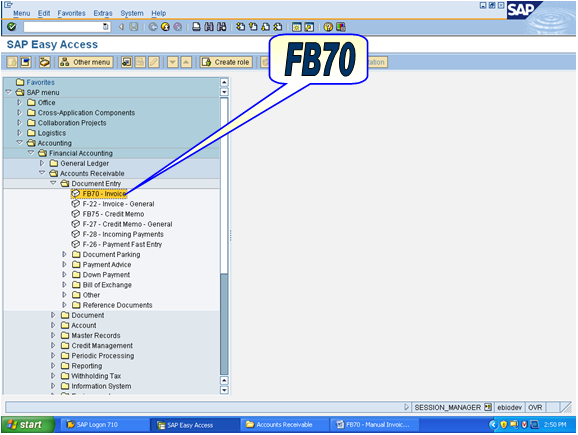 Free SAP Training Manuals: T Code- FB70 / F-43 : SAP FI USER MANUAL ...