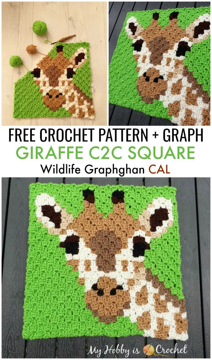 My Hobby Is Crochet: Free Crochet Pattern + Graph: Giraffe C2C Square ...
