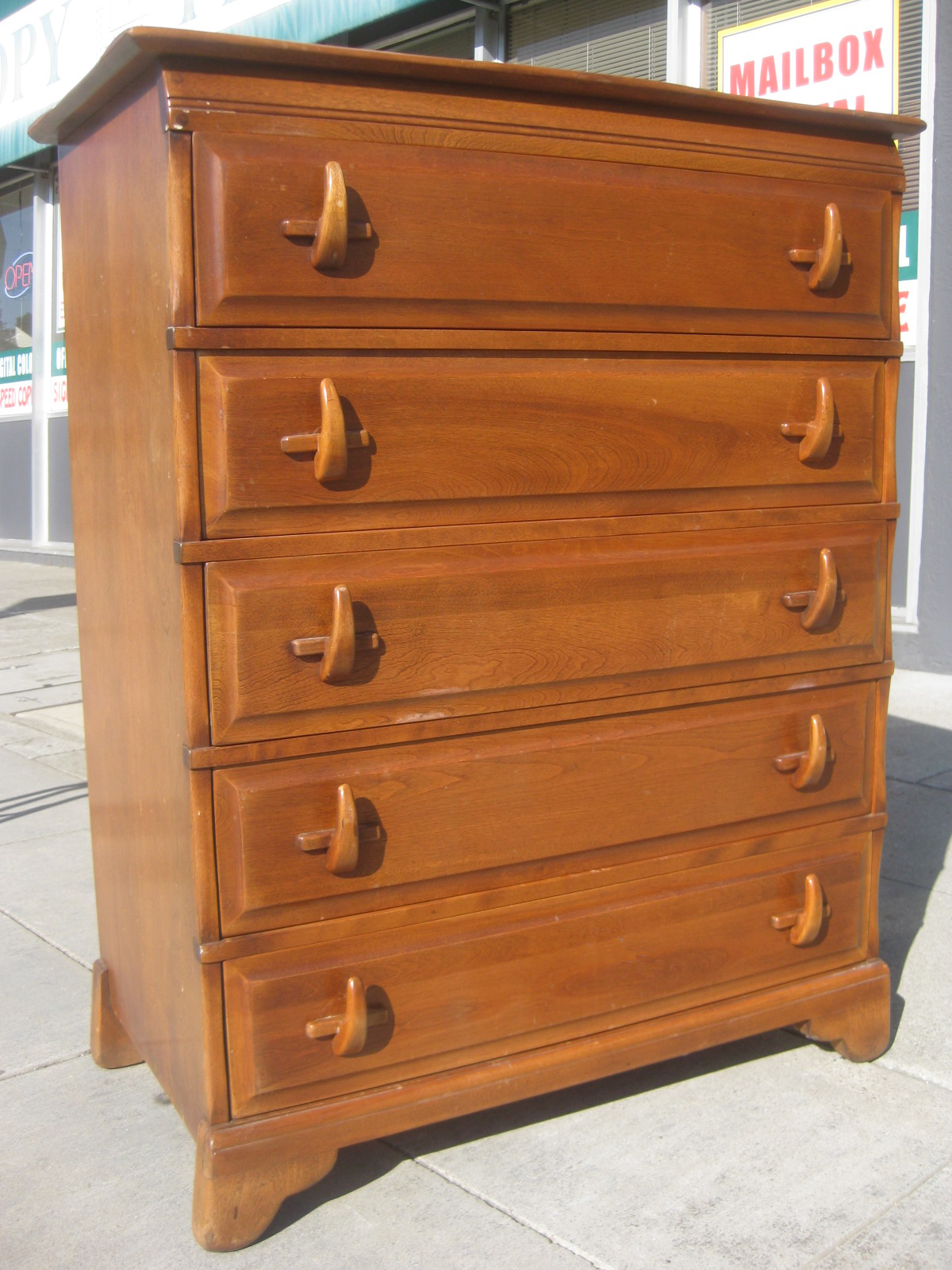 UHURU FURNITURE & COLLECTIBLES: SOLD - Solid Maple Chest of Drawers - $225