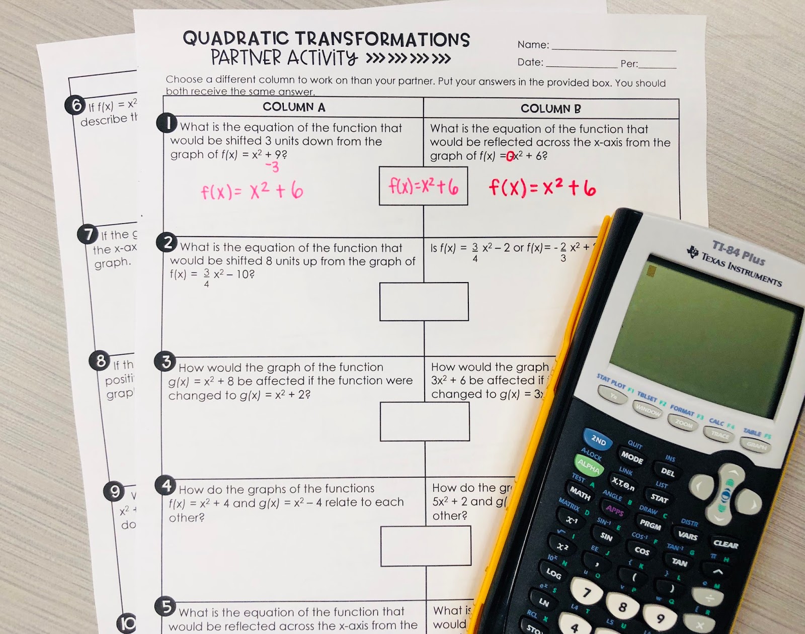 Algebra 1 Quadratics Unit | Mrs. Newell's Math