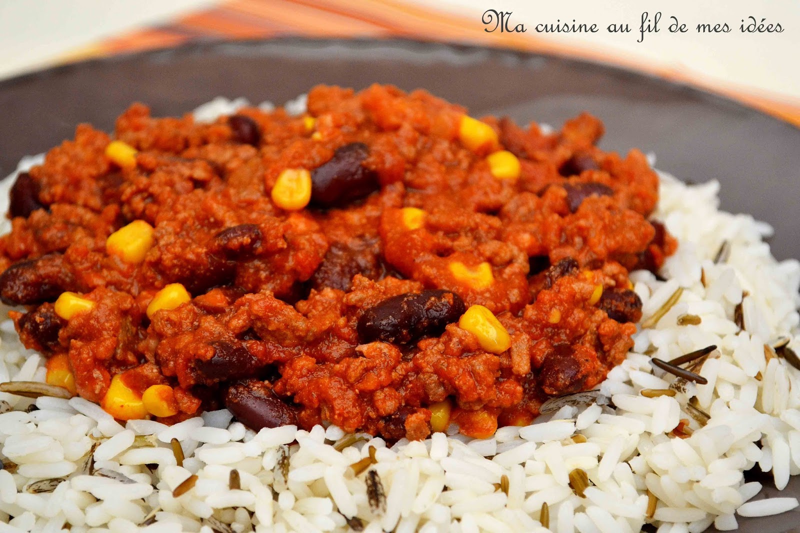 Ma cuisine au fil de mes idées...: Chili con carne ... à ma façon