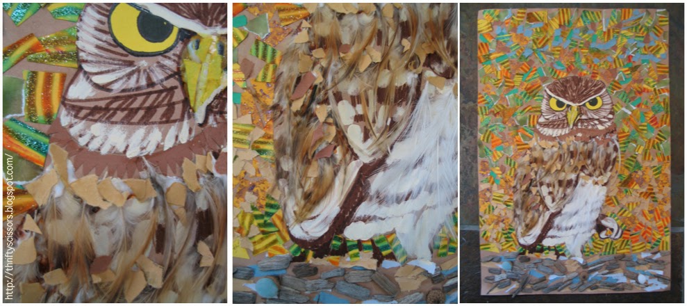A Fall Collage Featuring An Owl | Thrifty Scissors