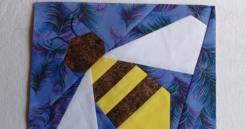 The Life of Riley: Gridster Bee: Paper Pieced Honey Bee Block Instructions