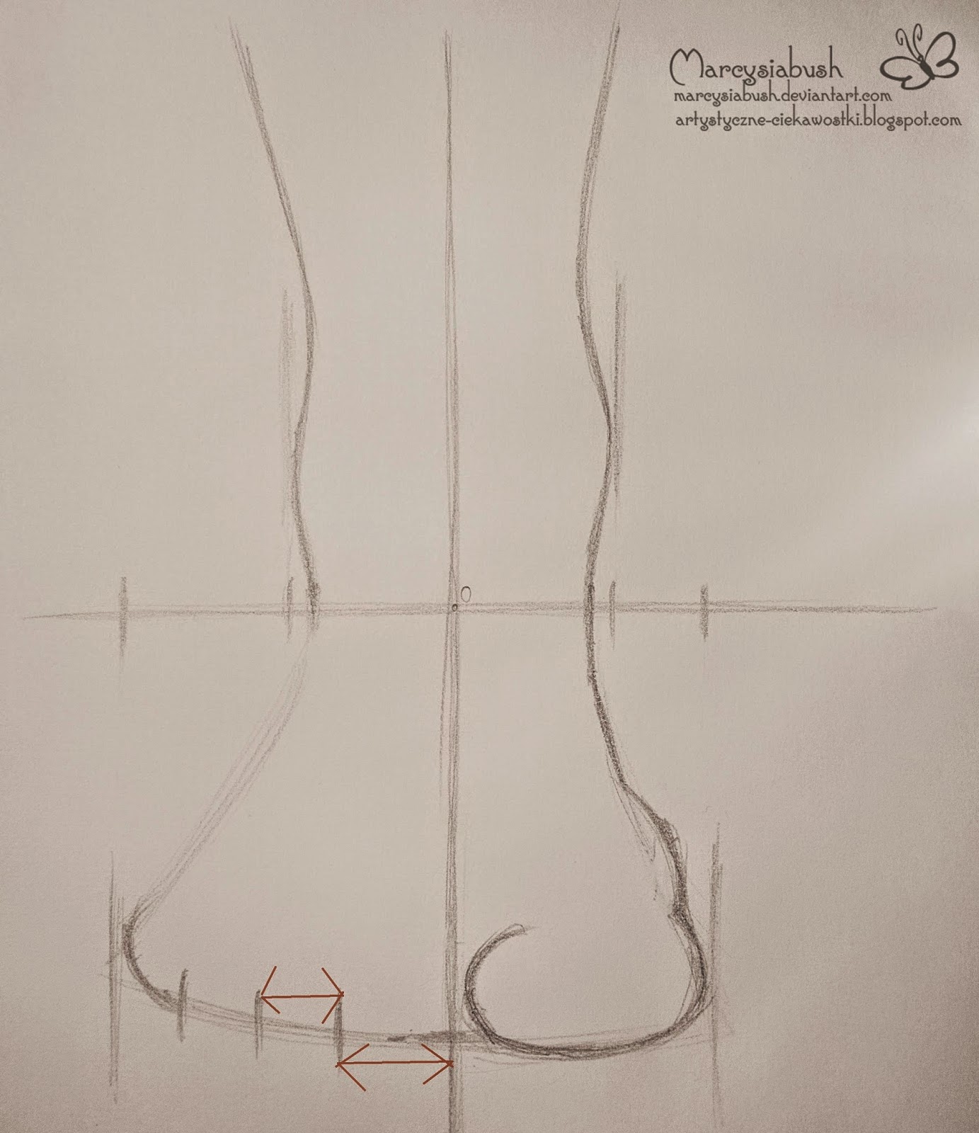 Artystyczne Ciekawostki Marcysibush: Jak rysować stopę od frontu ...