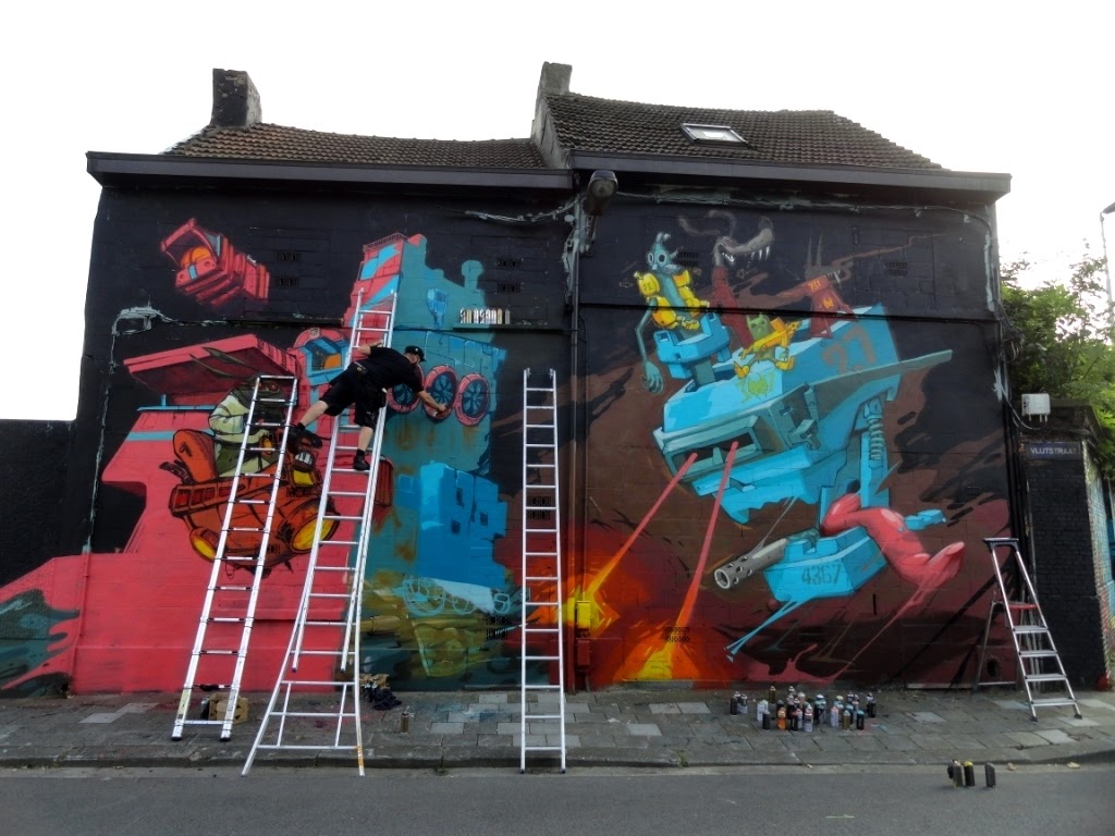 Mr Mong + Derm X Antwerp Meeting of Styles Art on Train