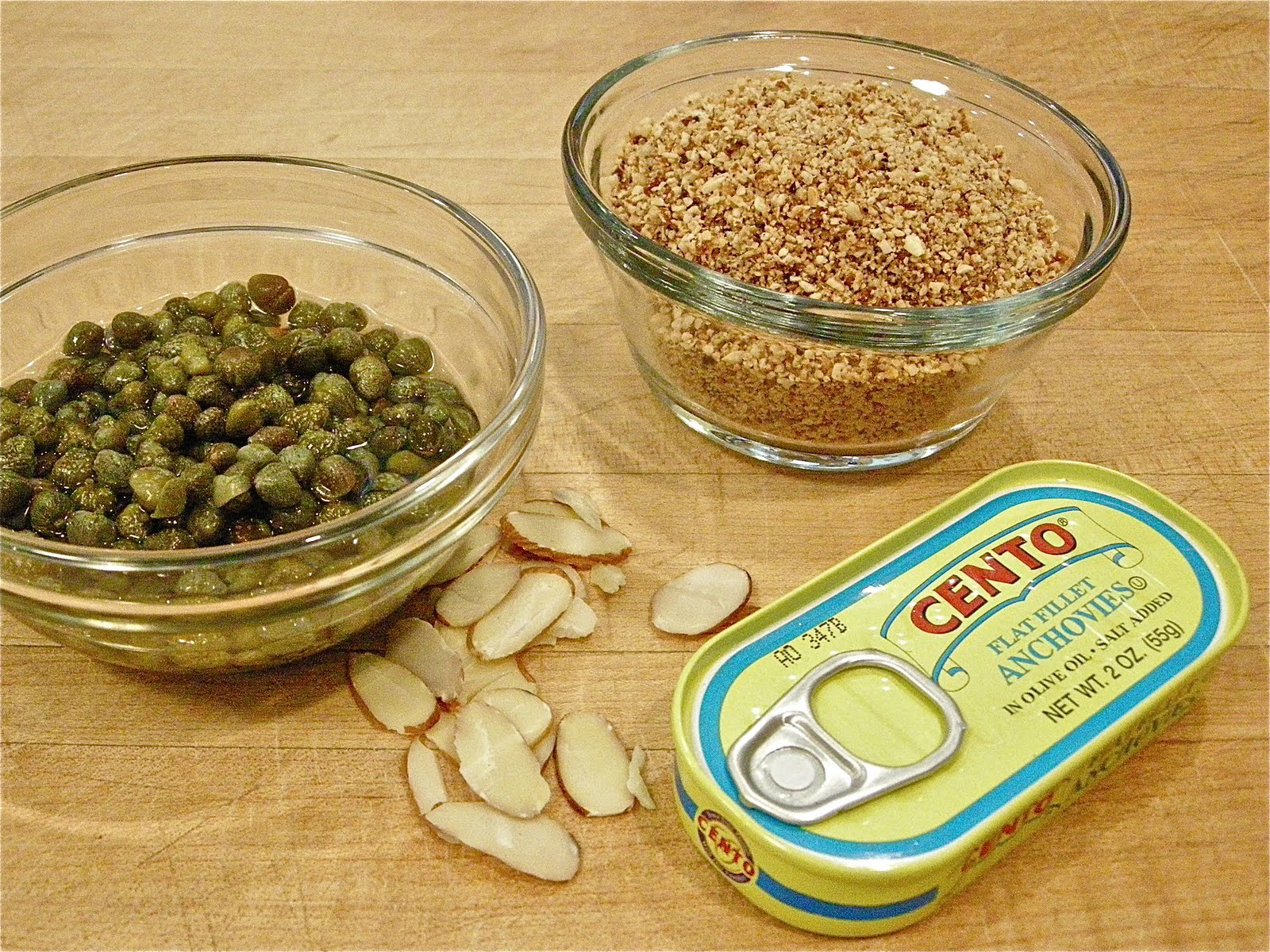 eat with a spoon: spaghetti tossed with ground almonds, anchovies, and ...