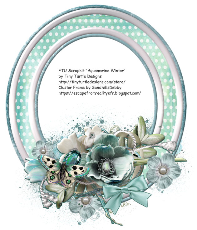 Escape From Reality Blog: FTU Clusters & Cluster Frames 'Aquamarine Winter'