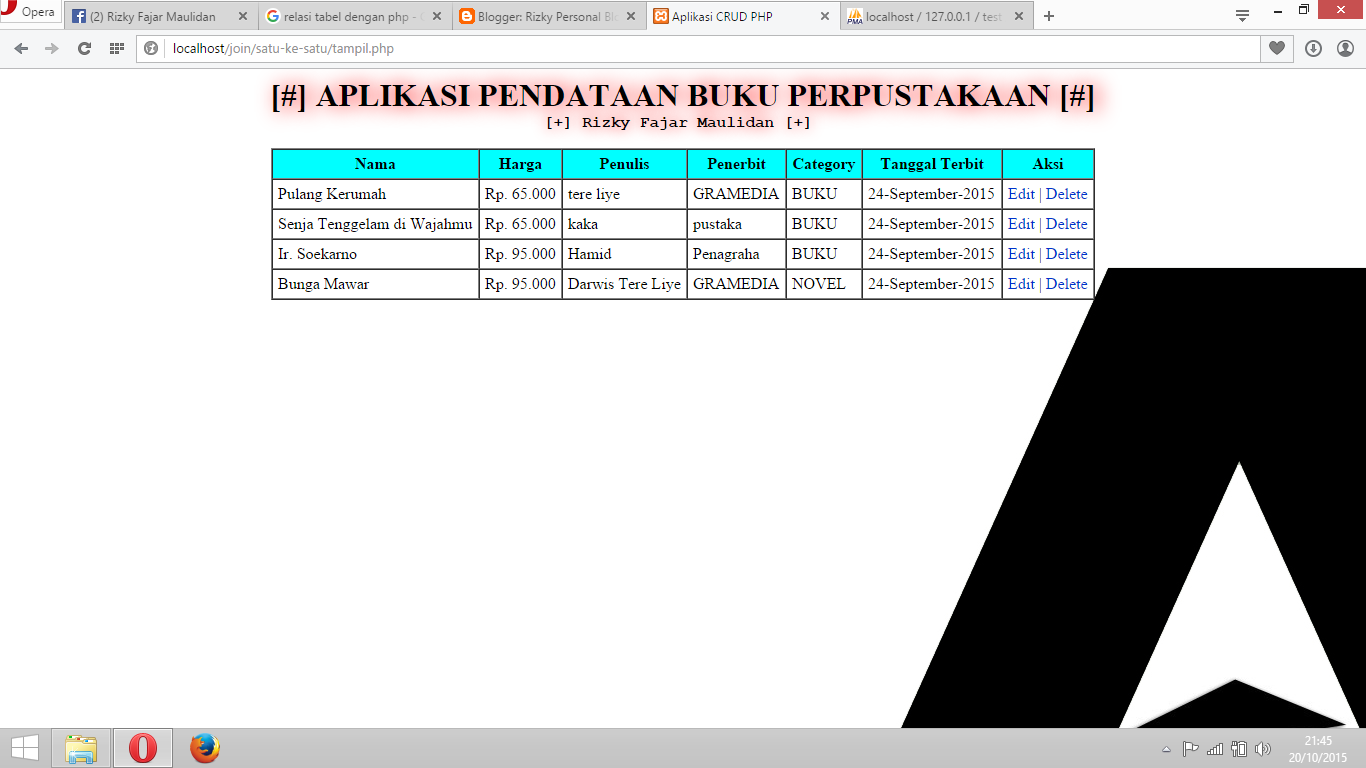 Membuat Relasi Tabel Dengan Php ~ Rizky Personal Blog