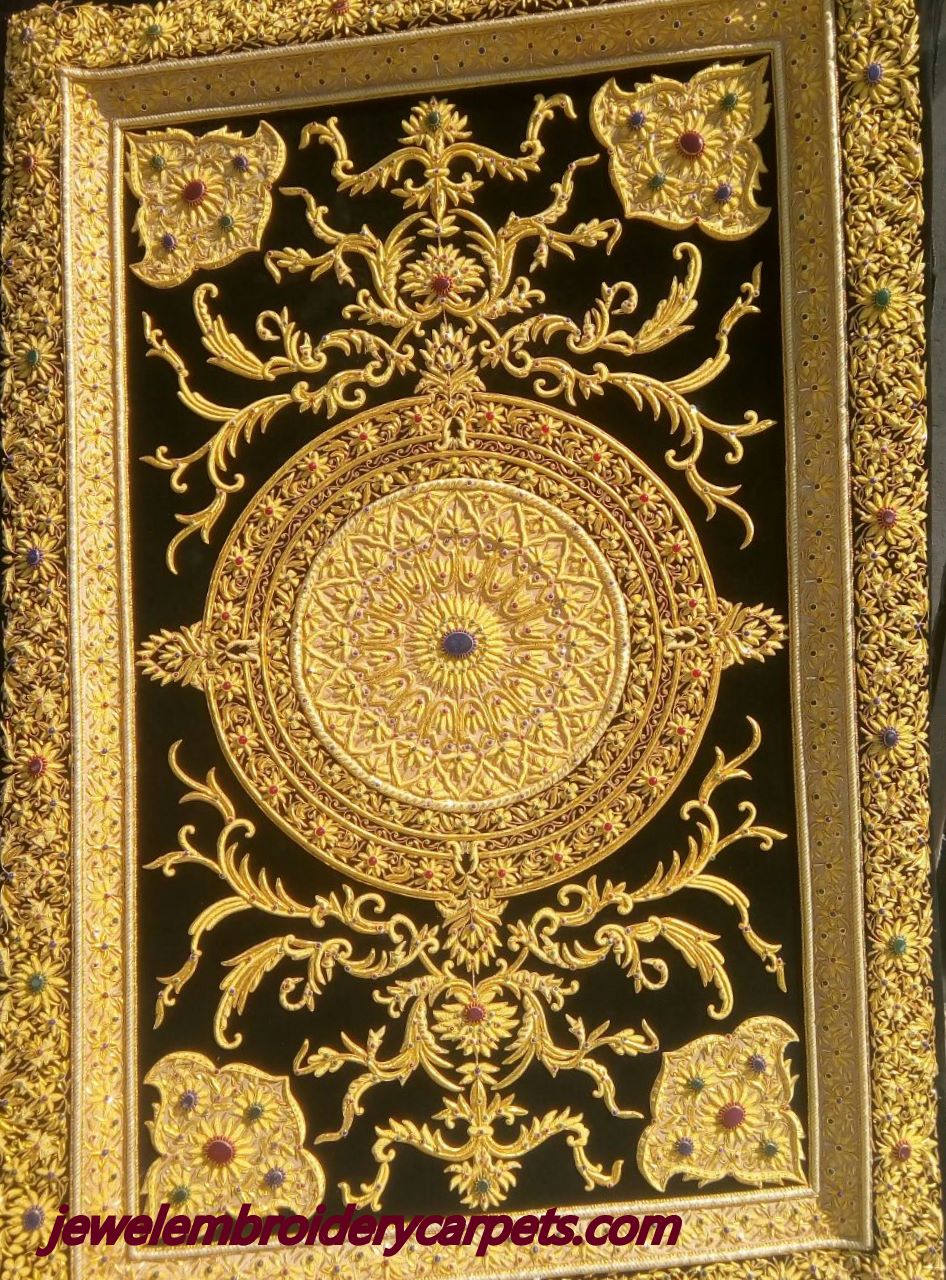 Jewel Embroidery Carpets | Zari Embroidered,Handicrafts Carpets ...
