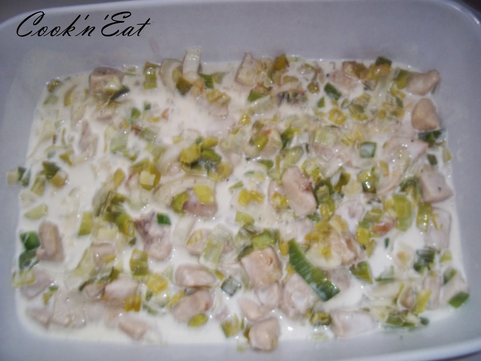 Recette De Gratin De Pâtes Sur Lit De Poireaux Et Poulet