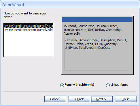 Simple Access Visual Basic Application: Create a Form with Sub Form ...