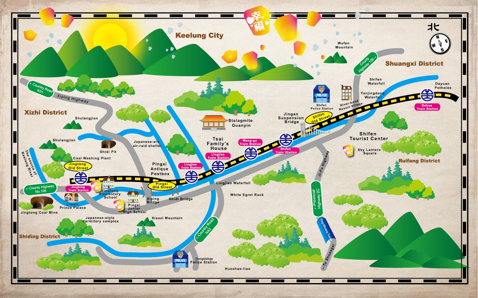 Pingxi railway (Shifen) - Pralinette en vadrouille