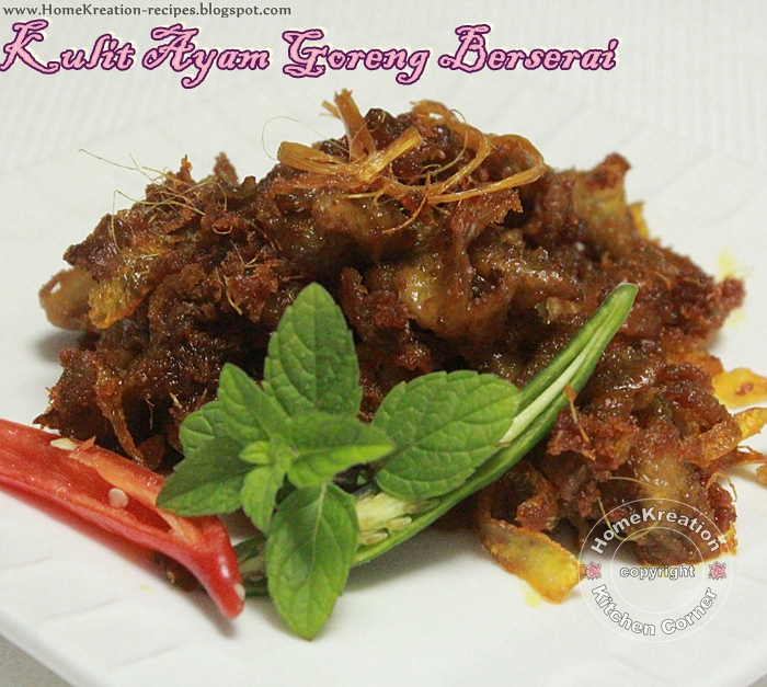 Kulit Ayam Goreng Berserai (Spicy Fried Chicken Skin) | resep masakan ...
