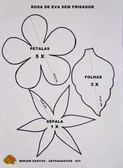 Cantinho Da Paty: Molde de rosas de eva