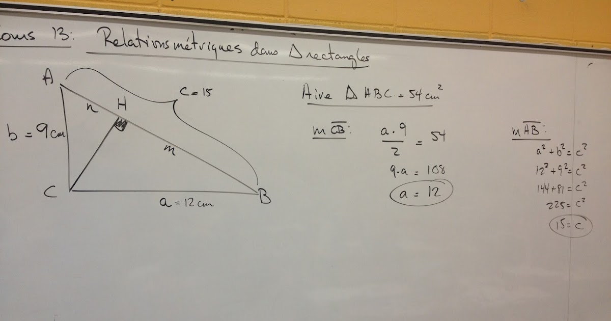 Cours CST 4e secondaire Collège des Compagnons: Cours 13: Relation ...