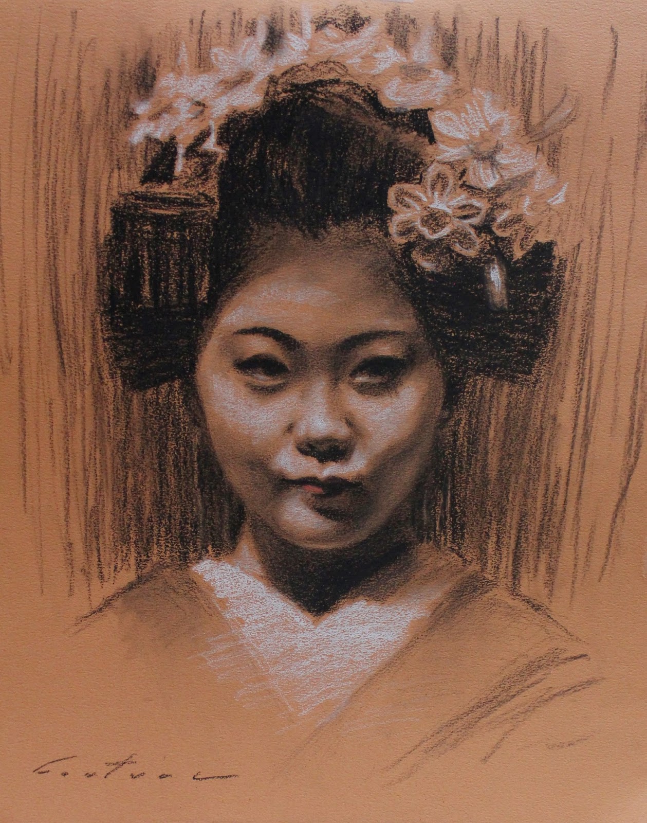 The Scarlet Fringe: Geisha art: Oil paintings and drawing of geisha and ...