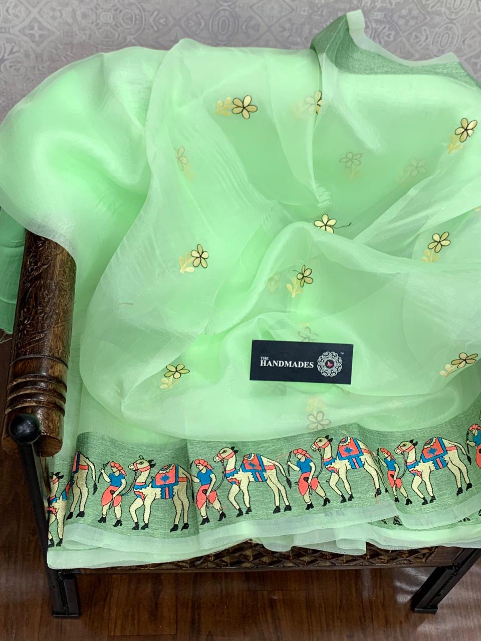 Tissue organza sarees