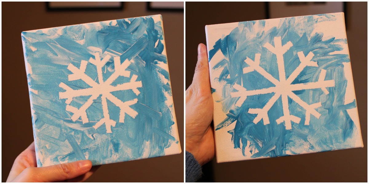 Rhubarb & Linen: DIY Snowflake Finger Painting Art