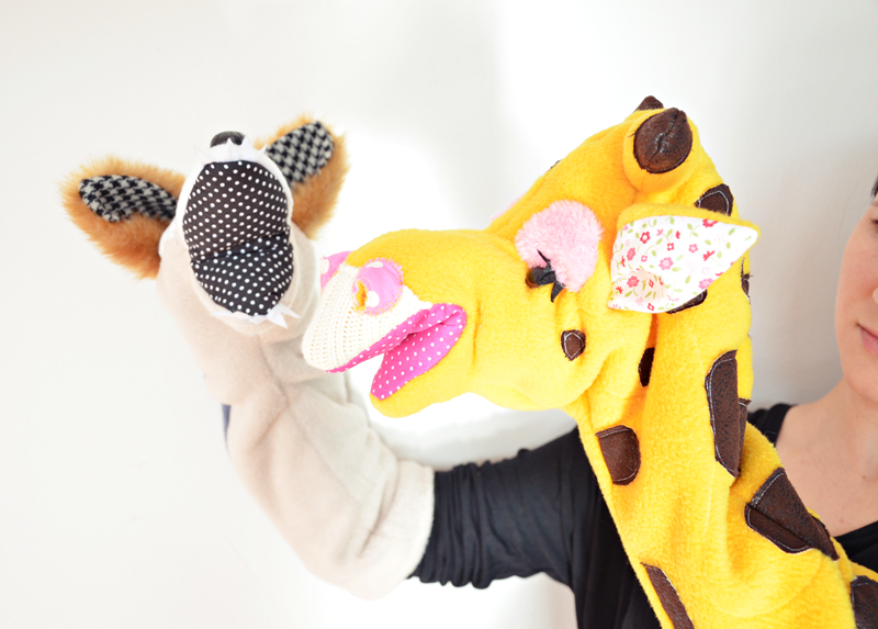 Żyrafa i Szakal - pacynki/ Giraffe and Jackal - puppets