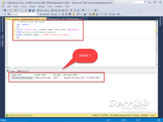 德瑞克：SQL Server 學習筆記: [SQL Server] Buffer cache hit ratio over 100%
