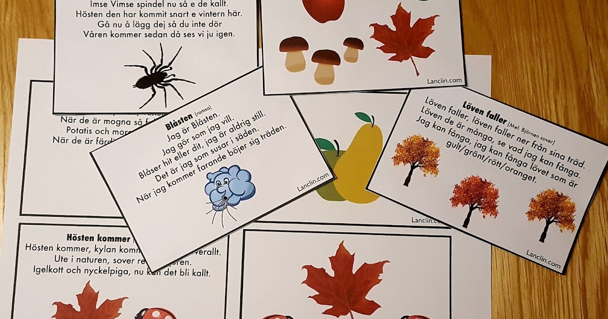 Min blogg om allt mellan himmel och jord: Höstsånger för barn