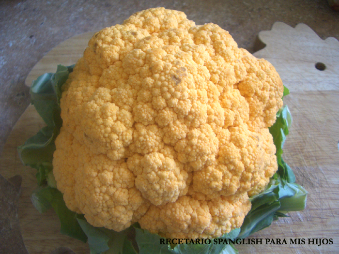 Recetario Spanglish para mis hijos: Dos recetas de coliflor amarillo ...