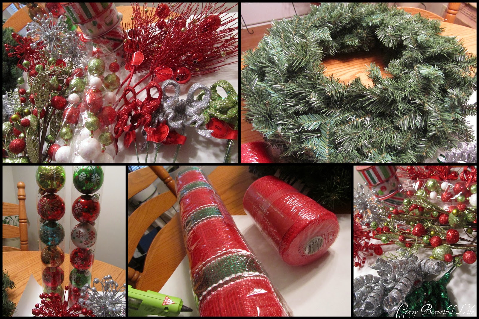 Glitter Glue and Paint: Mesh Wreath ~ Tutorial