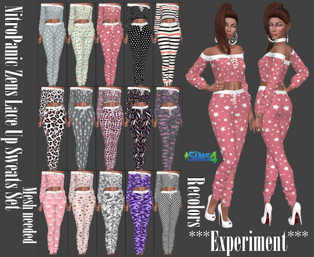 Annett's Sims 4 Welt: Experiment - NitroPanic Zens Lace Up Sweat Set ...
